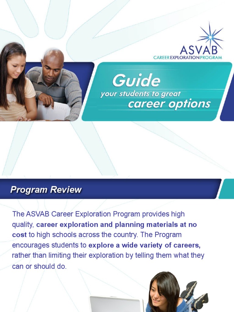 ASVAB Overview Presentation | PDF | School Counselor | Educational ...
