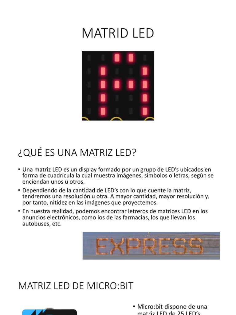 03 Matriz LED | PDF | Diodo emisor de luz | Matriz (Matemáticas)