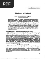 Shute 2008 Focus On Formative Feedback | PDF | Anti Competitive ...