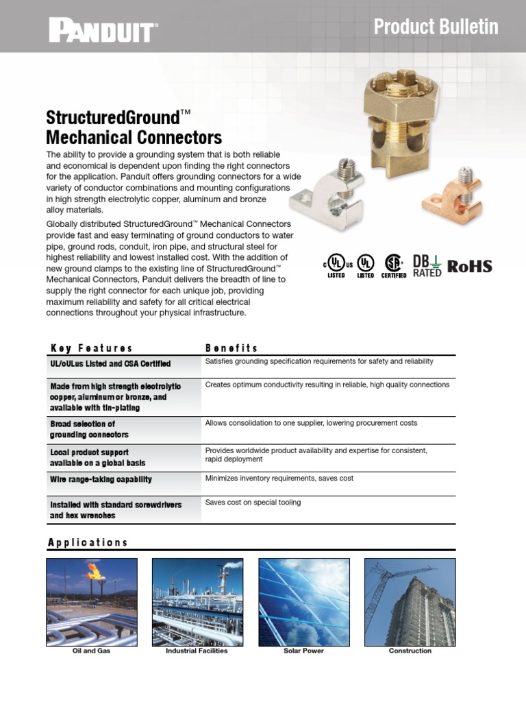 Structuredground Mechanical Connectors: Key Features Benefits | PDF ...