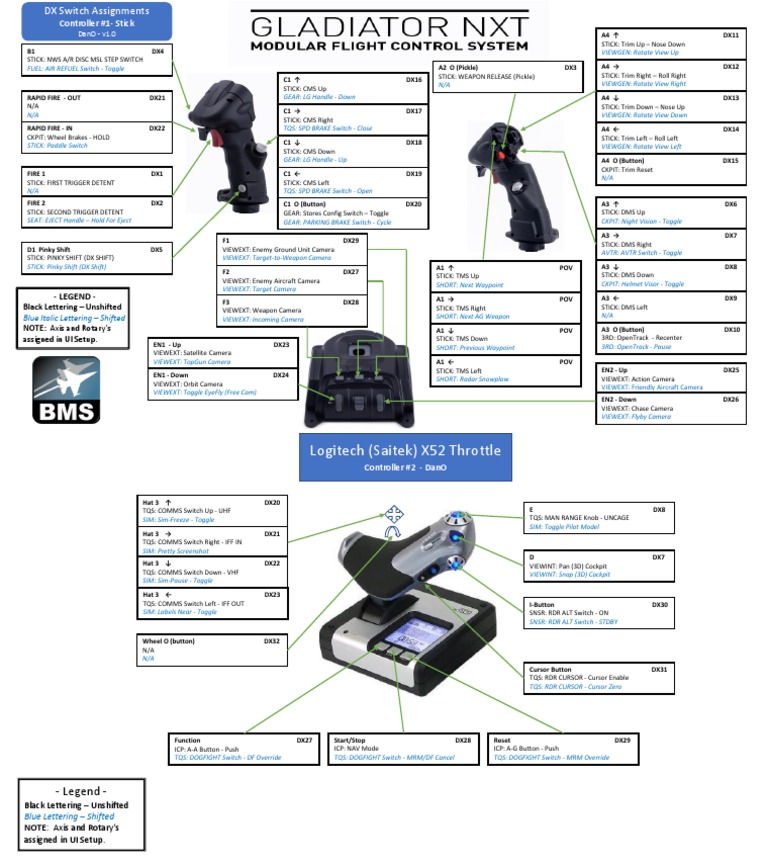 VKB GNXT X52Throttle Layout | PDF | Manufactured Goods | Mechanical ...