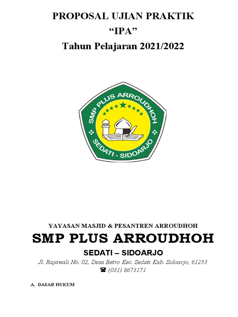 Contoh Proposal Ujian Praktik Ipa | PDF