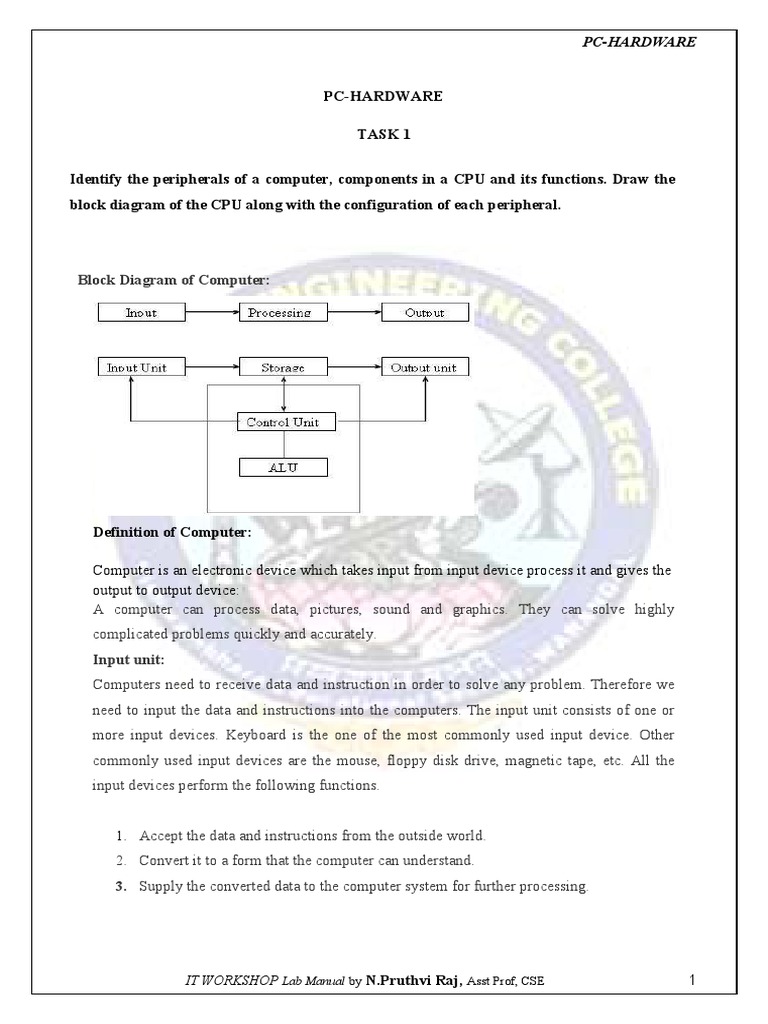1 Pc-Hardware | PDF | Computer Data Storage | Read Only Memory