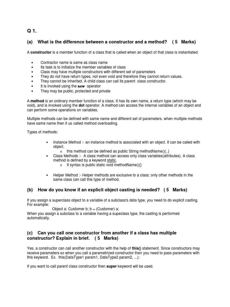 IMP Questions With Ans of Java | PDF | Class (Computer Programming ... IMP Questions With Ans of Java | PDF | Class (Computer Programming ...