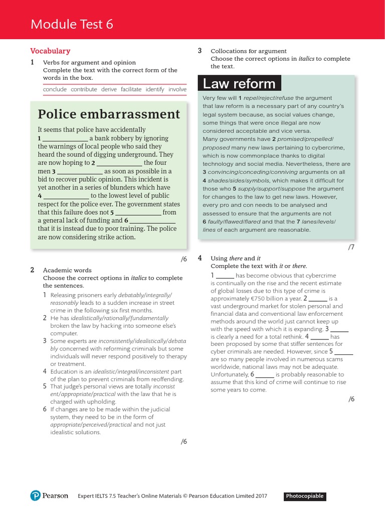 CB 7.5 Module Test 6 | PDF | Cybercrime | Crimes