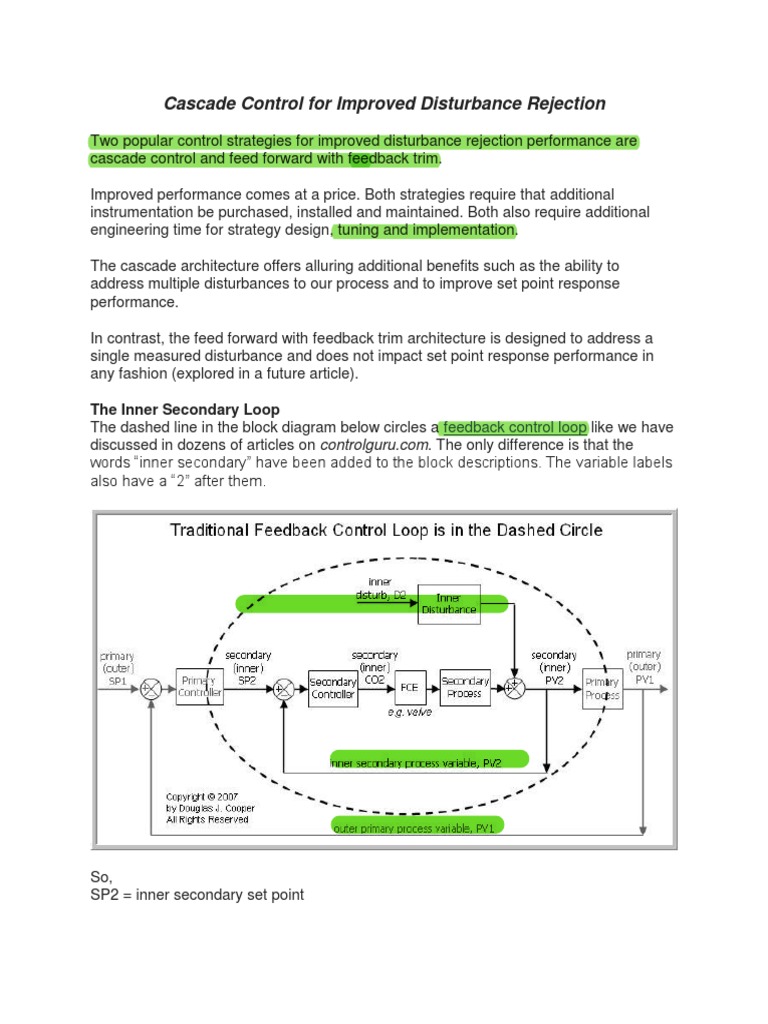 Cascade Control System 1 | PDF | Control Theory | Chemical Reactor