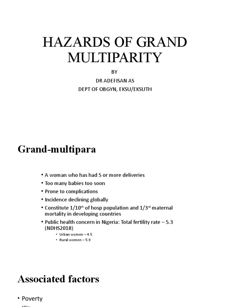 Grand Multiparity | PDF