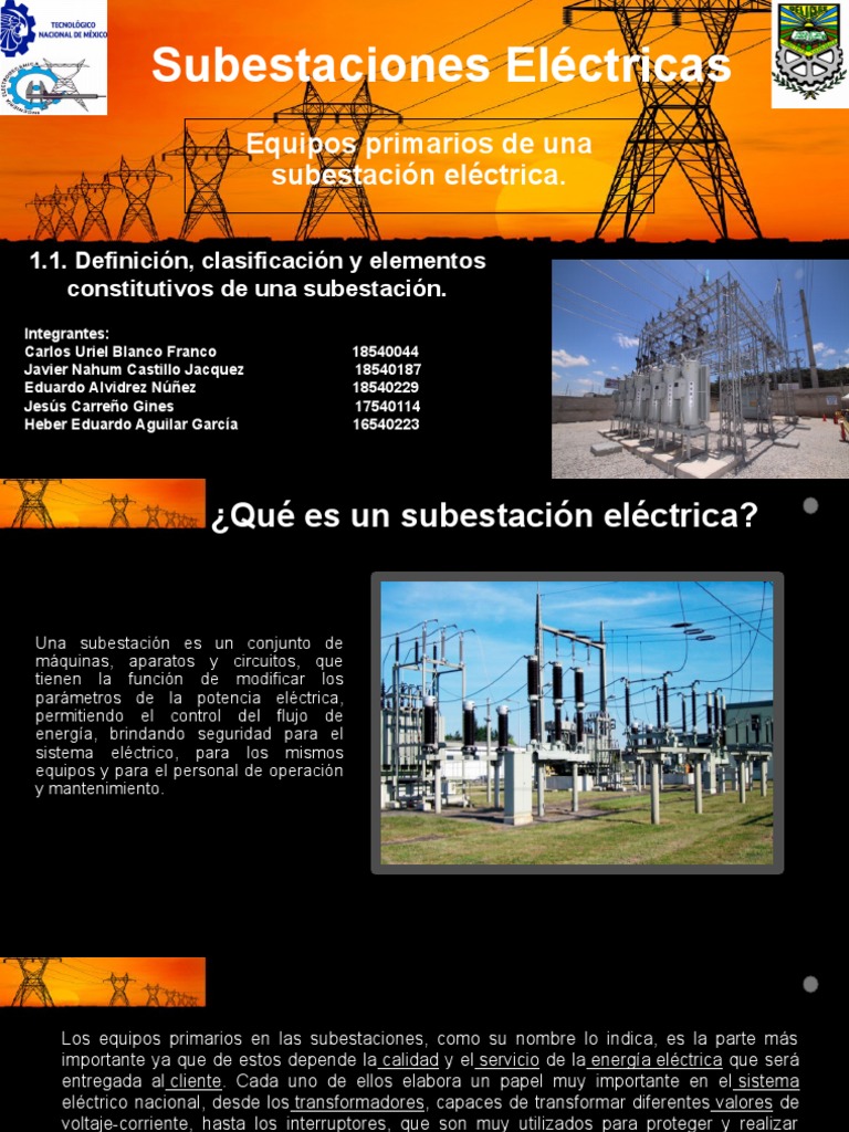 Equipos Primarios de Una Subestación Eléctrica. | PDF | Transformador | Ingenieria Eléctrica