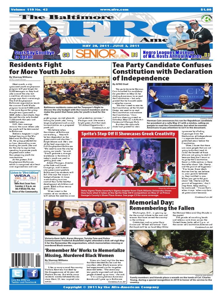 Baltimore Afro-American Newspaper, May, 28, 2011 | PDF | Computer ...