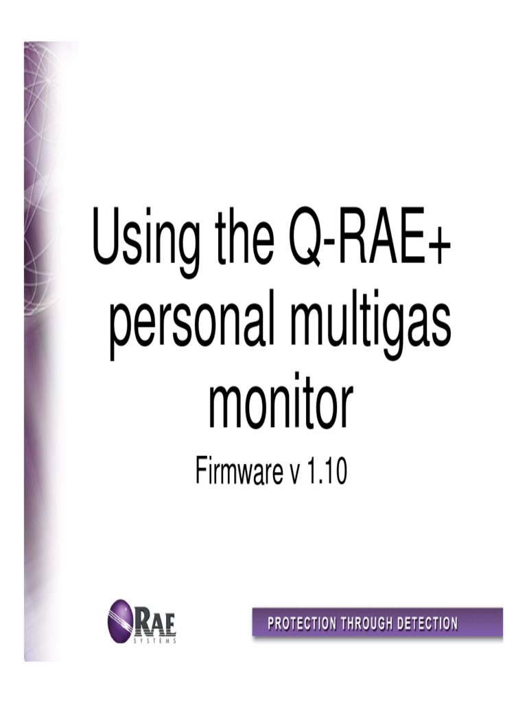 QRAE Plus User Training | PDF | Lithium Ion Battery | Battery Charger