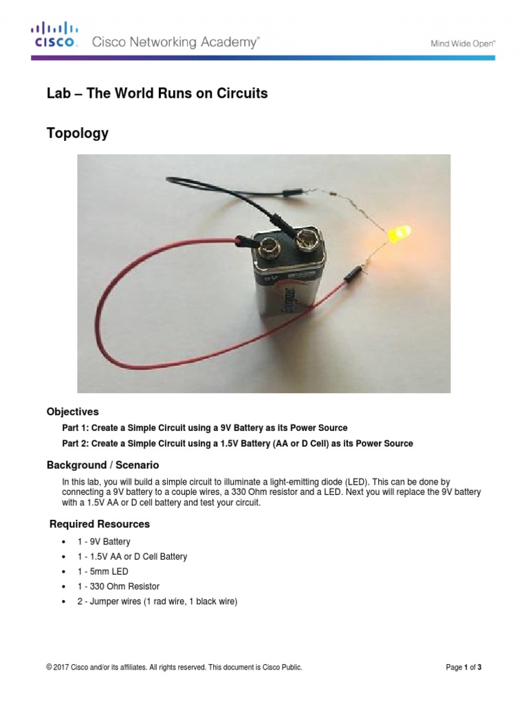 2.1.1.5 Lab - The World Runs On Circuits | PDF | Electrical Network ...
