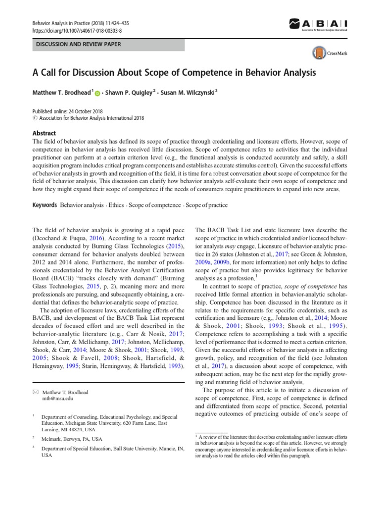Behavior Analysis in Practice | PDF | Psychotherapy | Psychology