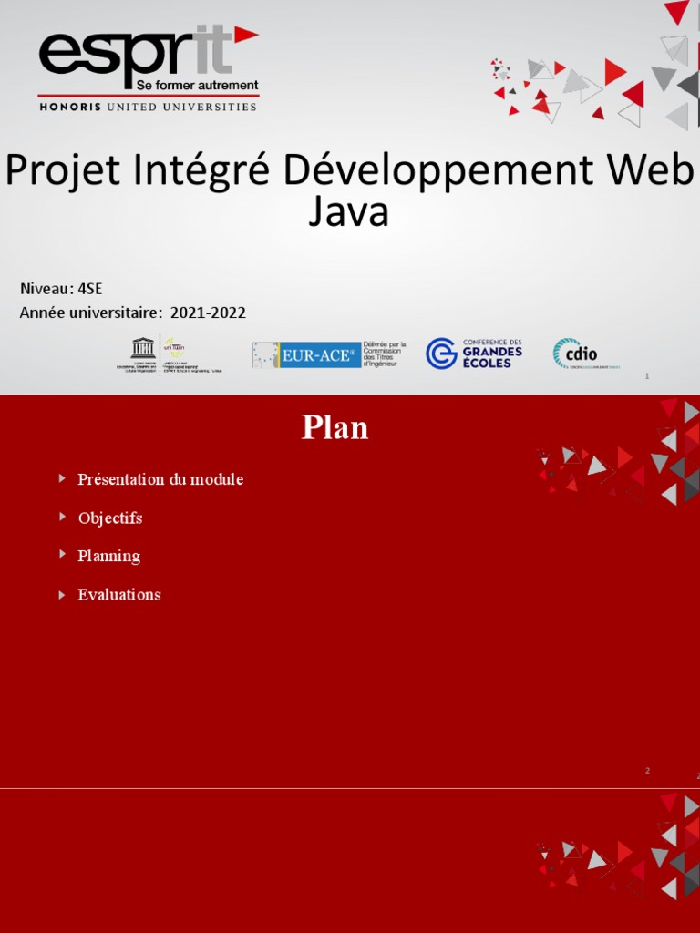 PIDEV 4SE 2021 2022 Présentation | PDF | Java (Langage de programmation) | Application