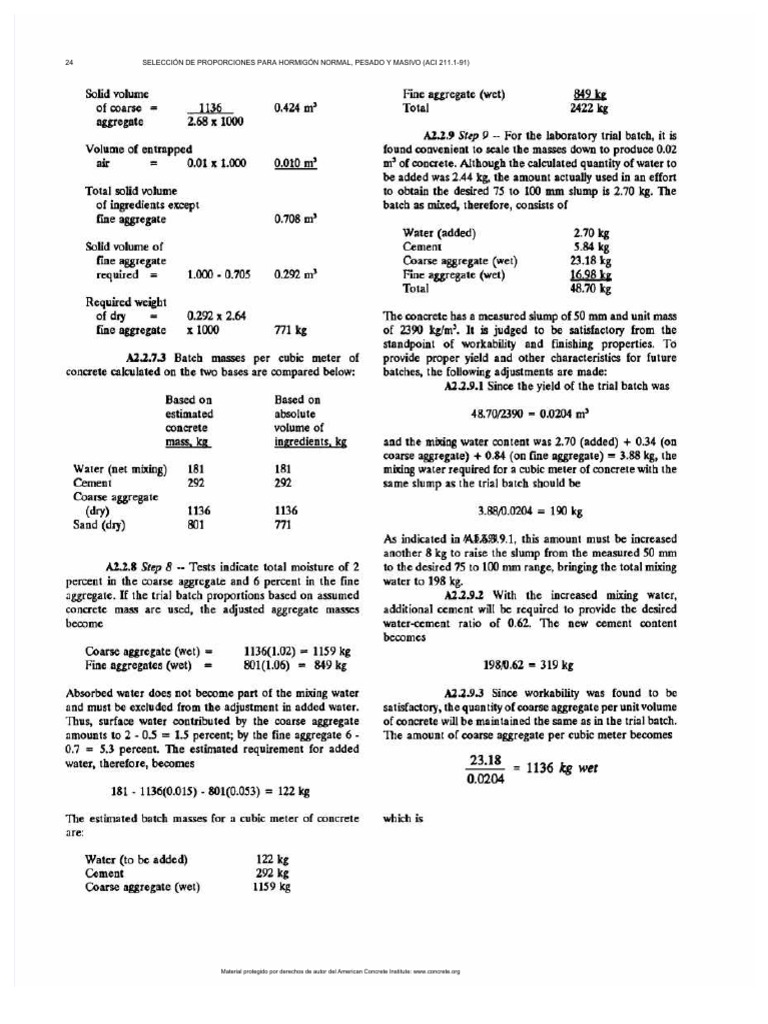Committee ACI 211 - ACI 211.1-91 (2009) - Standar Practice For ...