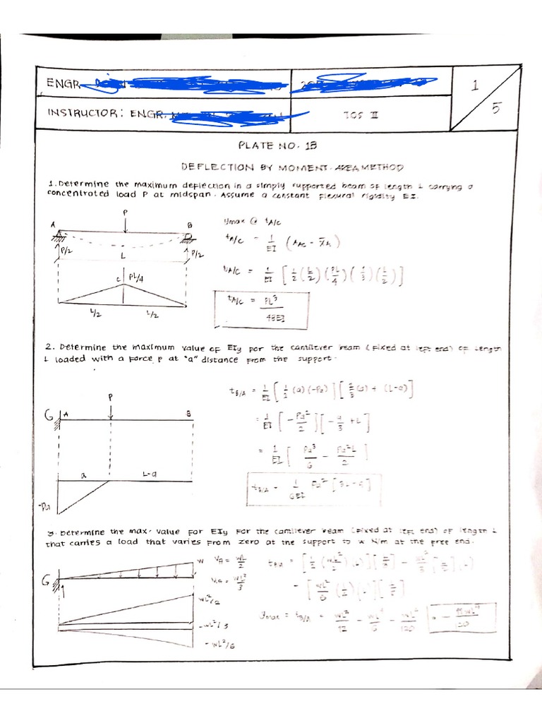 Moment Area Method Sample Problems | PDF