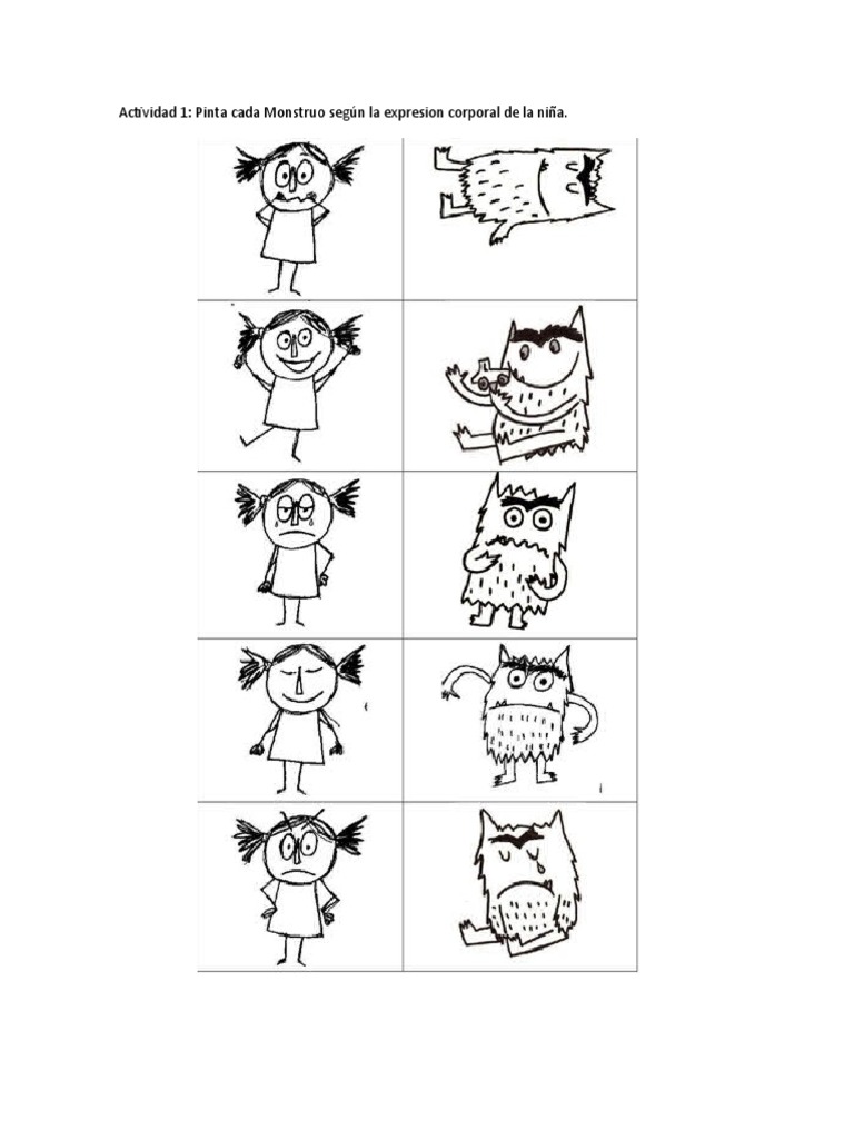 Monstruo de Colores Actividades | PDF