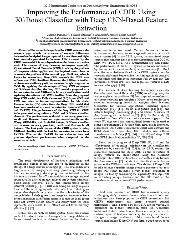 Improving The Performance of CBIR Using XGBoost Classifier With Deep ...