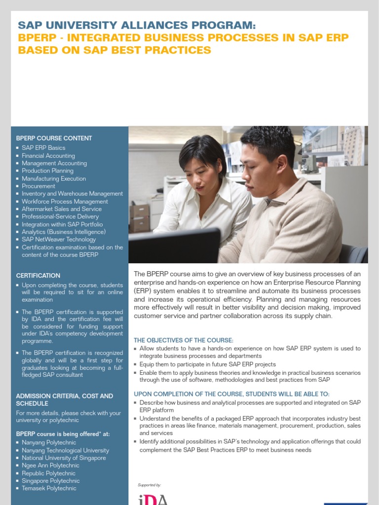BPERP Certification Brochure | PDF | Sap Se | Enterprise Resource Planning