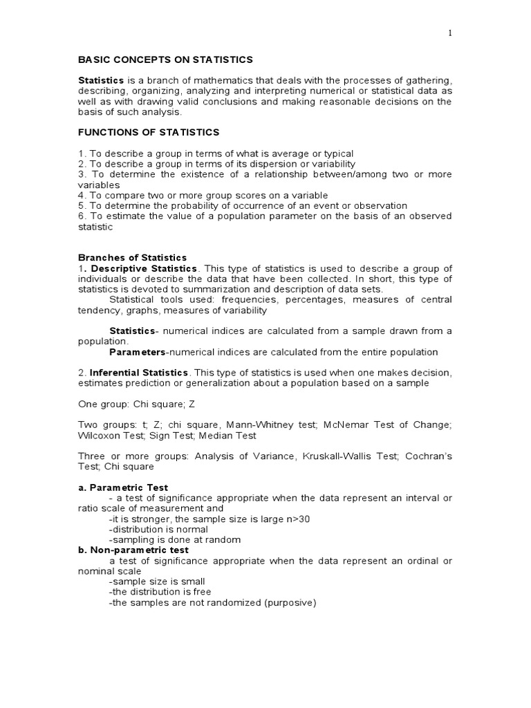 Advanced Statistics Overview and Techniques | PDF | Statistics | Mode ...