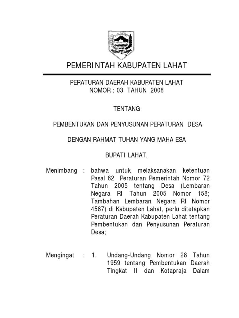 Perda 3 TH.2008 | PDF