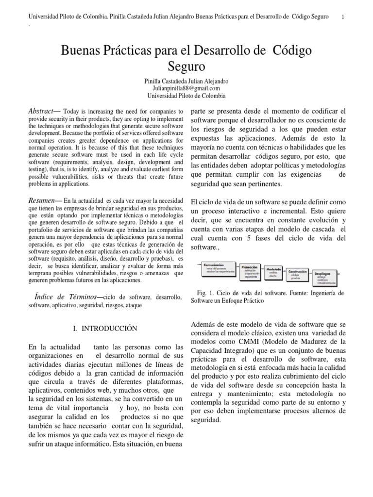 Buenas Practicas para El Desarrollo de Codigo - Seguro | PDF | Java ...