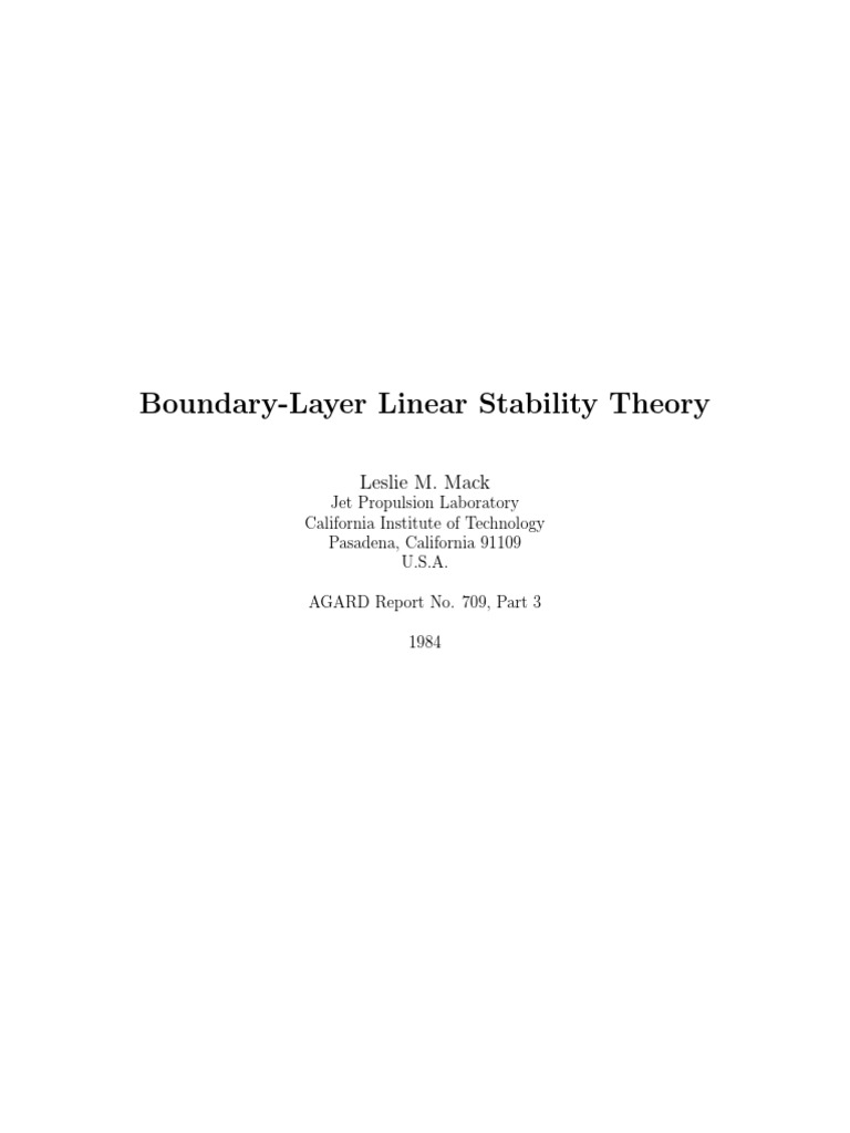 Boundary Layer Linear Stability Theoryt | Download Free PDF | Boundary ...