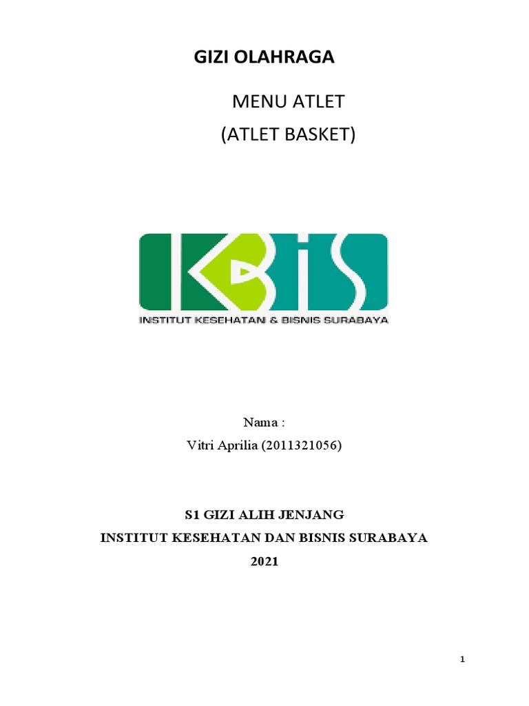 Menu Atlet | PDF