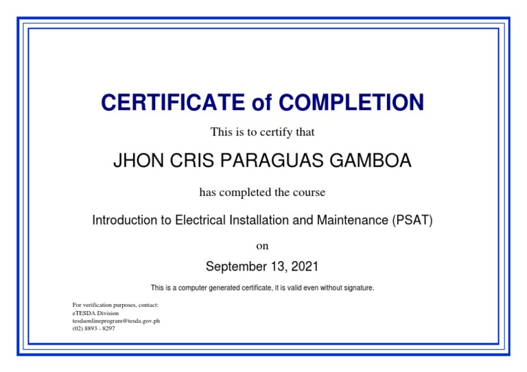 Introduction To Electrical Installation and Maintenance (PSAT ...