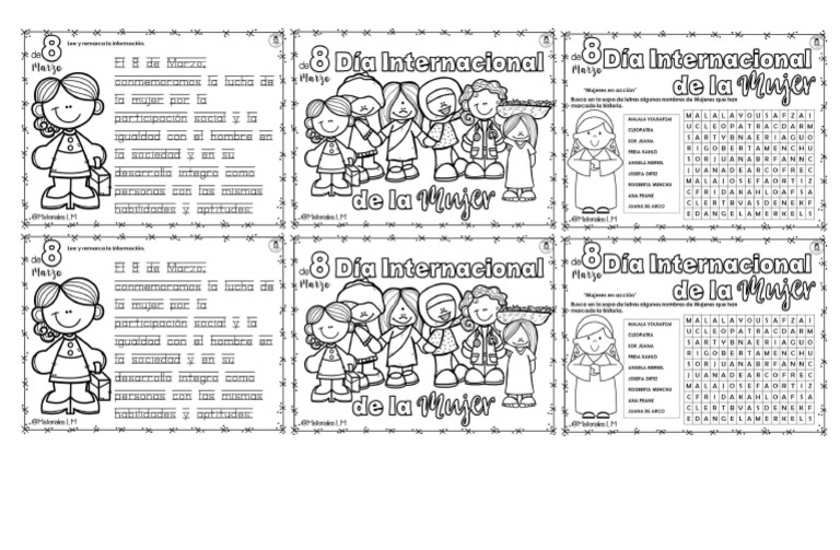 Hoja de Trabajo Día Internacional de La Mujer | PDF