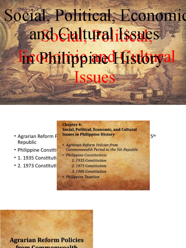 Social, Political, Economic and Cultural Issues | PDF | Politics