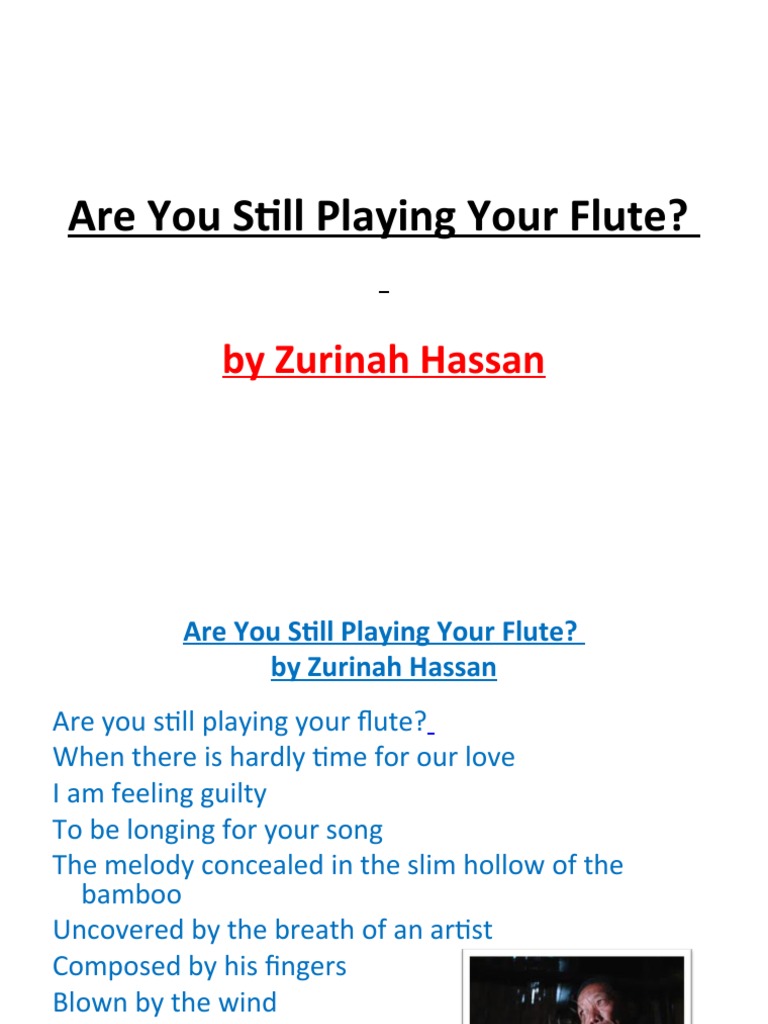 POETRY Form 5 - Are You Still Playing Your Flute | PDF | Poetry