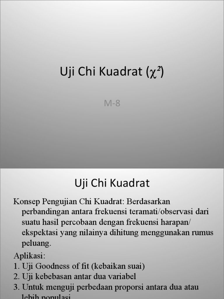 27-4-Uji Chi Kuadrat (Ï 2) | PDF | Metode & Bahan Ajar