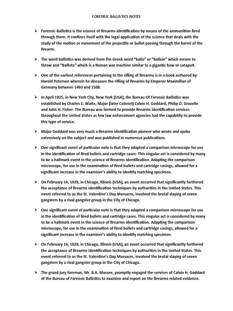 A Comprehensive Overview of the History and Science of Forensic ...