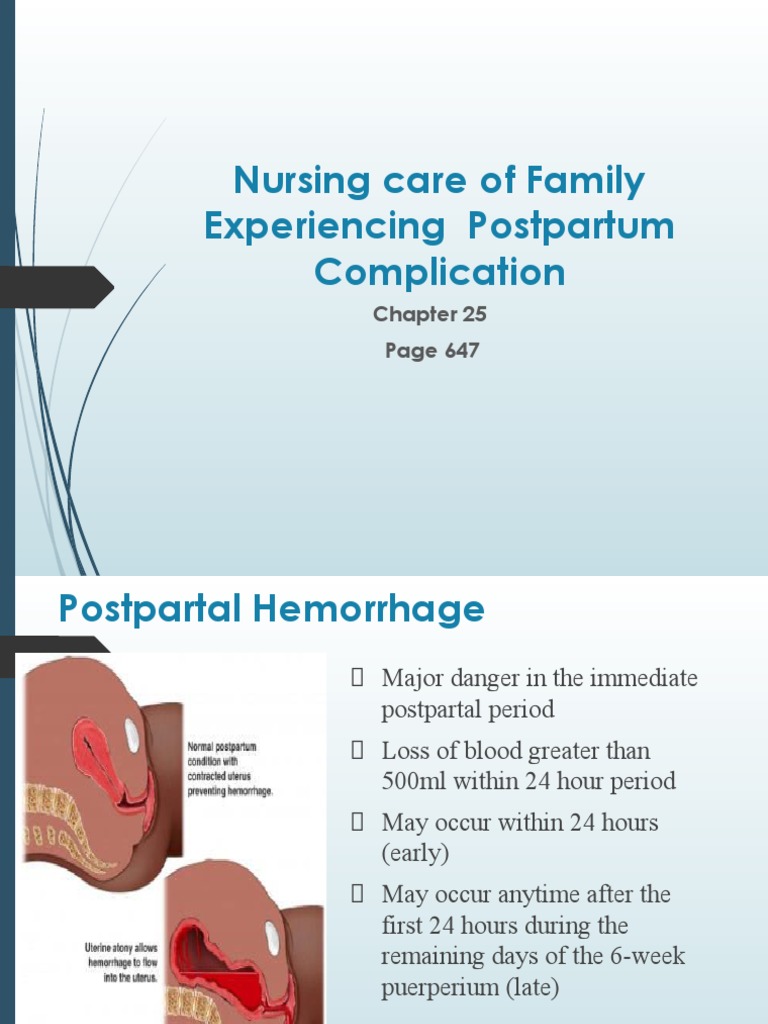 Day 10-11 - NCM 109 Lec - High Risk Post Partum | PDF | Postpartum ...