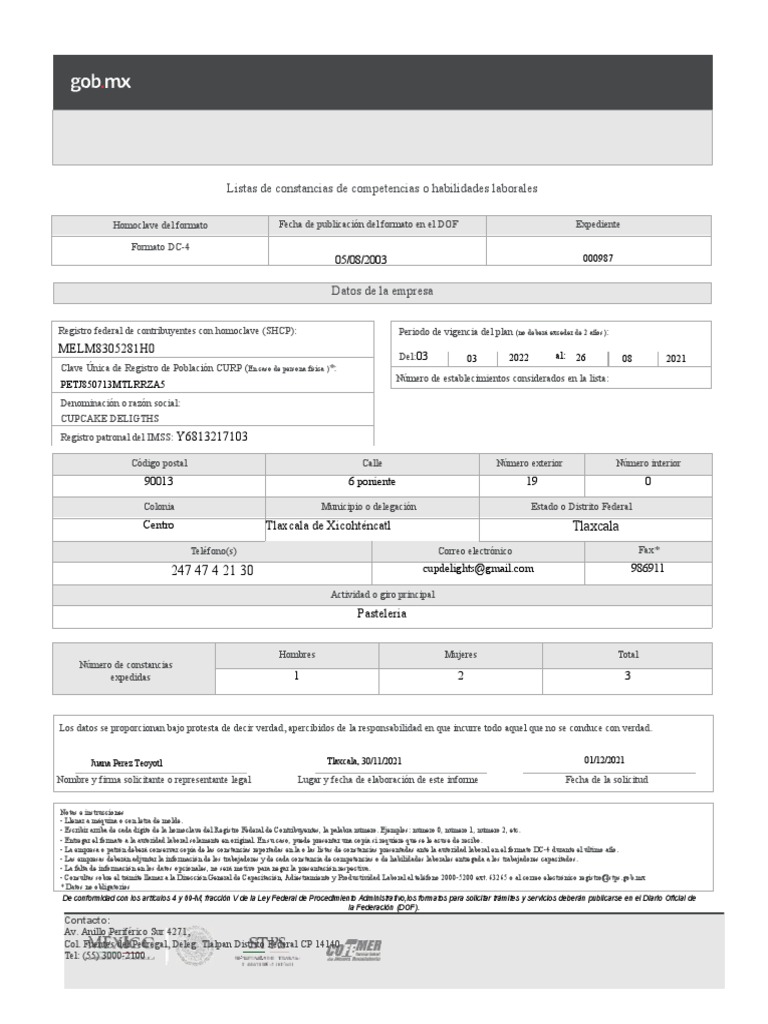 Formato DC 4 | PDF | Titulo academico