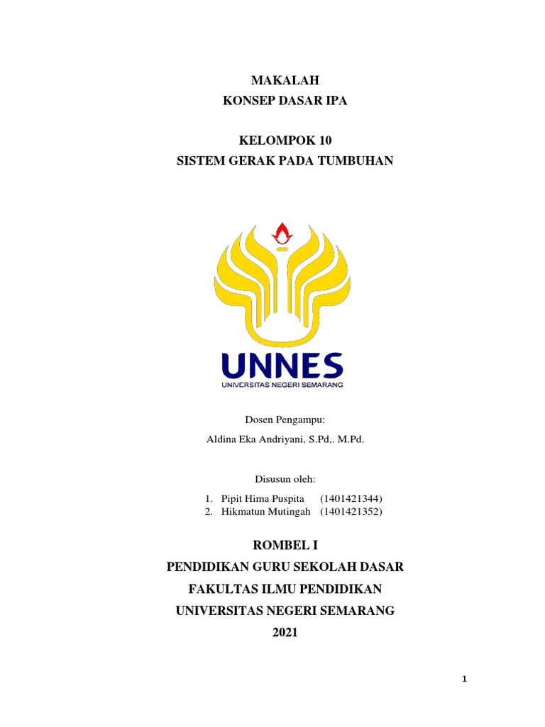Sistem Gerak Tumbuhan dan Rangsangannya | PDF