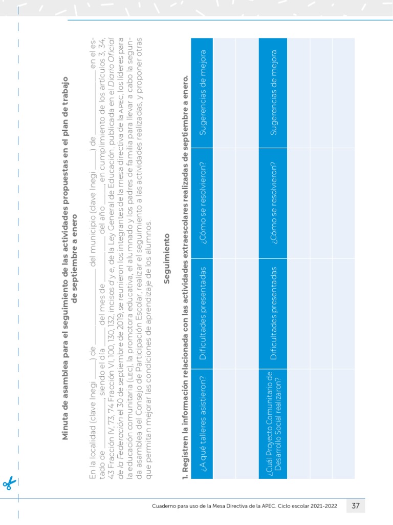 Cuaderno para Uso de La Mesa Directiva de La APEC 2021 2022 1 | PDF