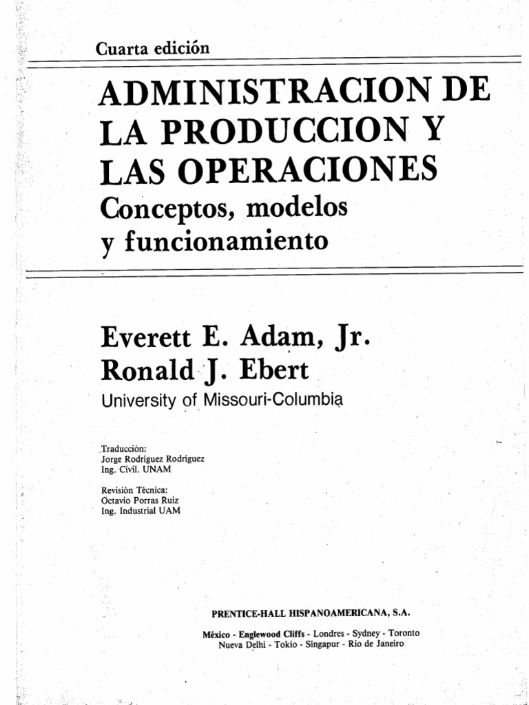 Administracion de La Produccion y Las Operaciones 4edic - Everett e ...