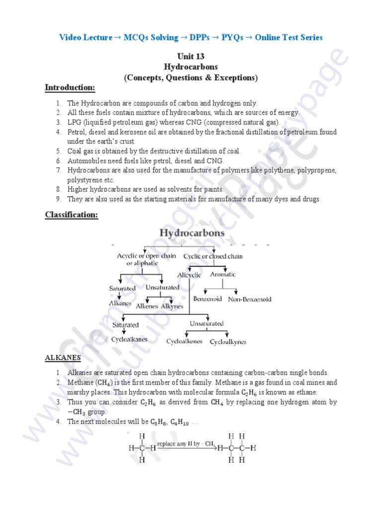 Hydrocarbons: Properties and Reactions | PDF | Alkene | Alkane