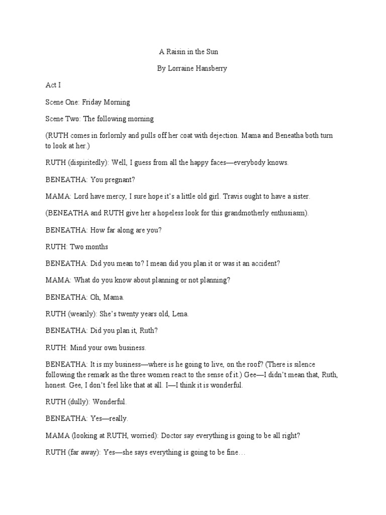 A Raisin in The Sun | PDF | Linguistics | Cognitive Science