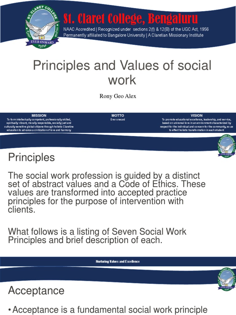Social Work Principles and Ethics | PDF | Social Work | Value (Ethics)