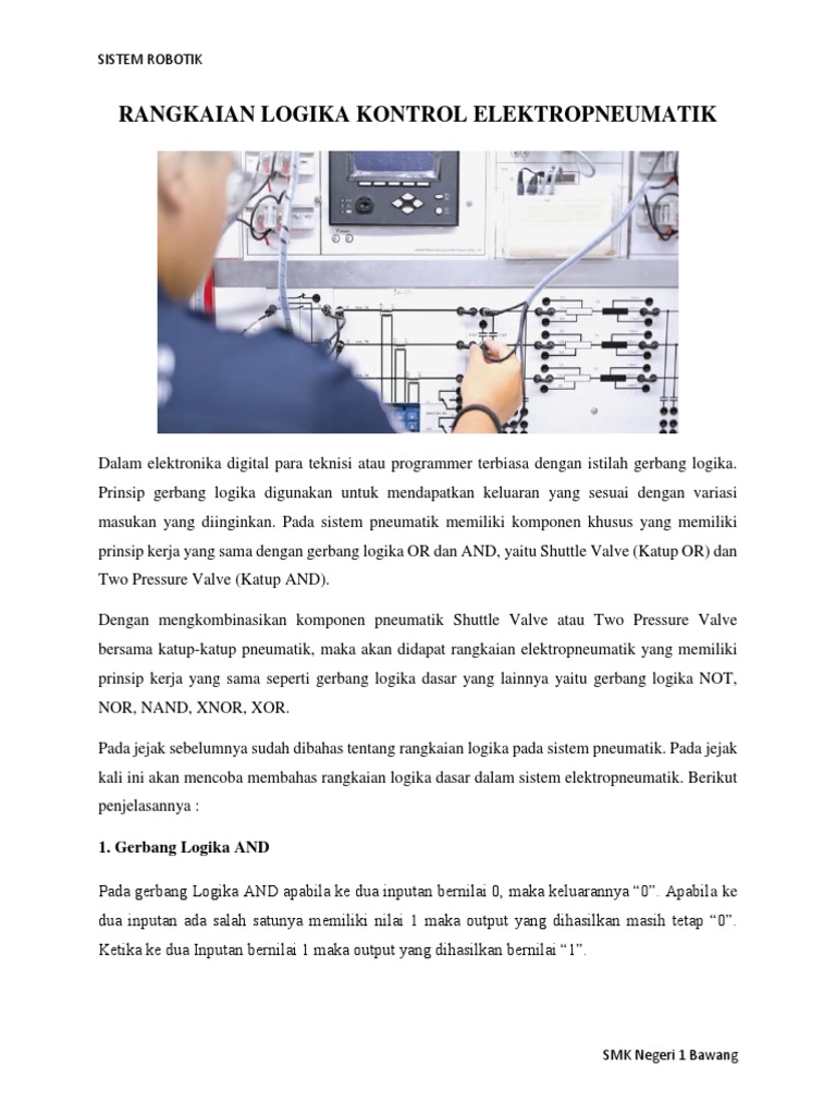 Rangkaian Logika Kontrol Elektropneumatik | PDF