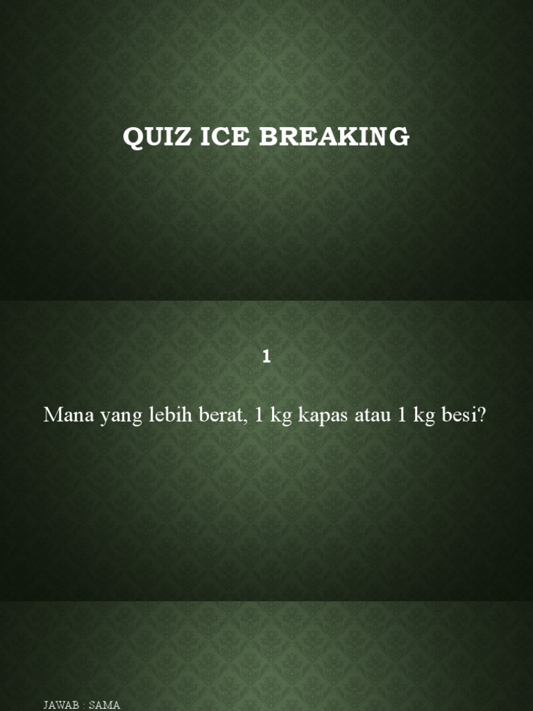 Quiz Ice Breaking | PDF