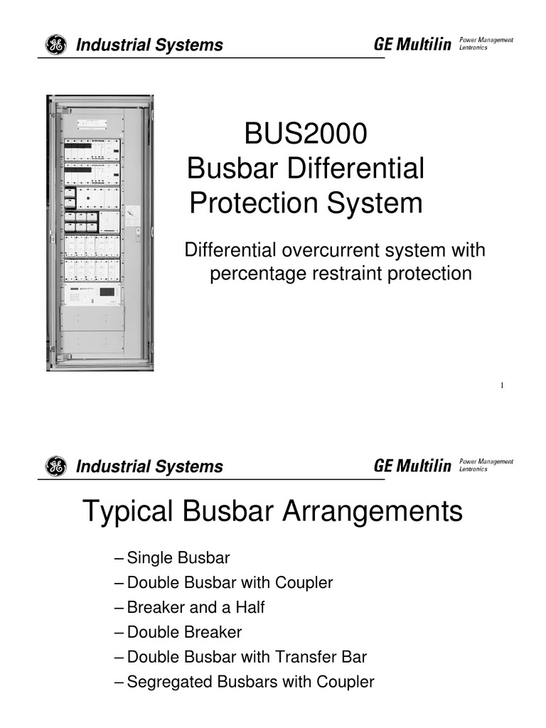 Busbar and Differential Protection | PDF