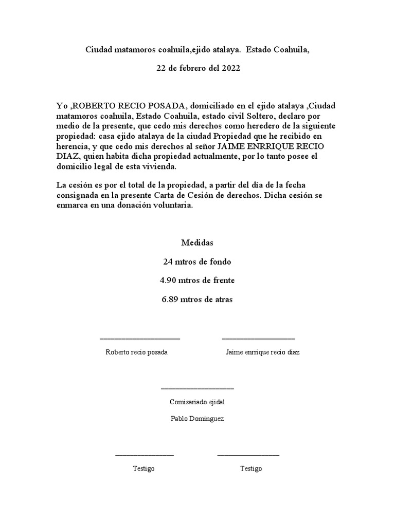 Formato-de-Carta-de-Cesión-de-derechos-de-una-propiedad | PDF Formato-de-Carta-de-Cesión-de-derechos-de-una-propiedad | PDF