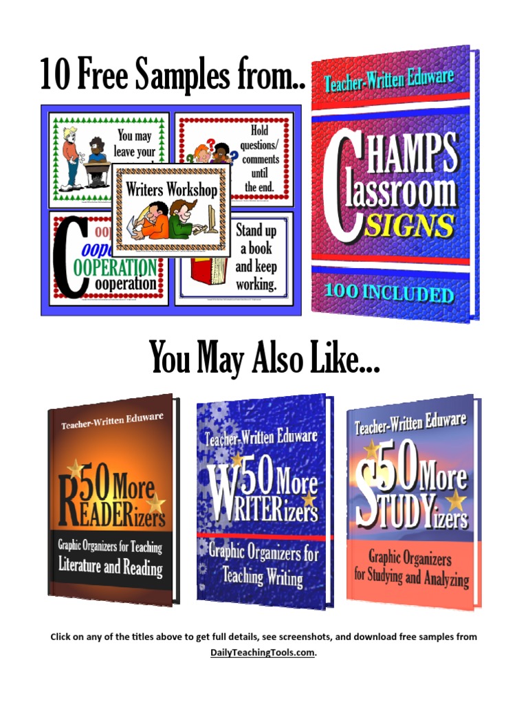 Demo CHAMPs Classroom Management Signs | PDF | Cursor (User Interface ...