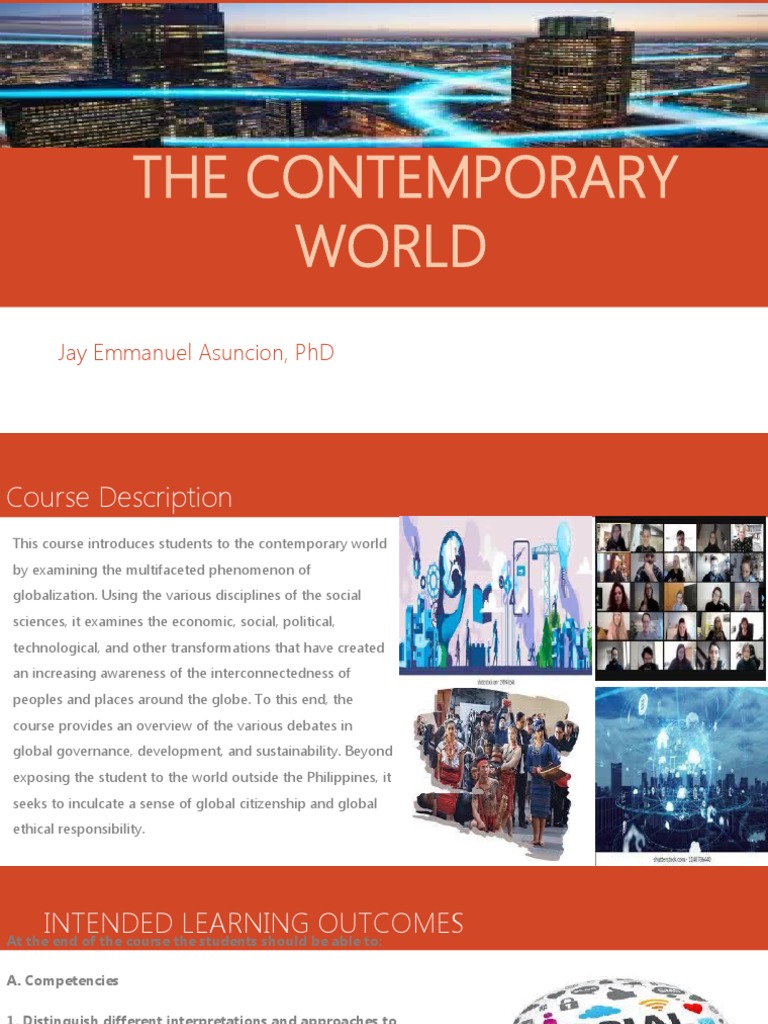 The Contemporary World: Jay Emmanuel Asuncion, PHD | PDF ...