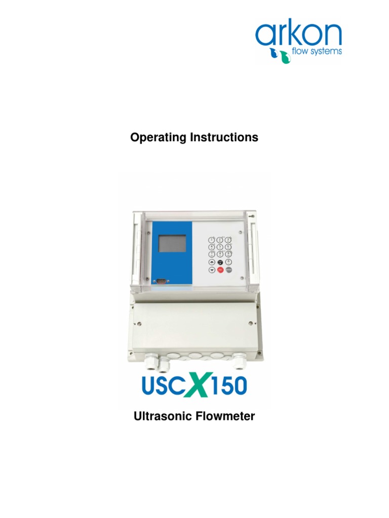Arkon USCX150 User Guide | PDF | Flow Measurement | Pipe (Fluid Conveyance)