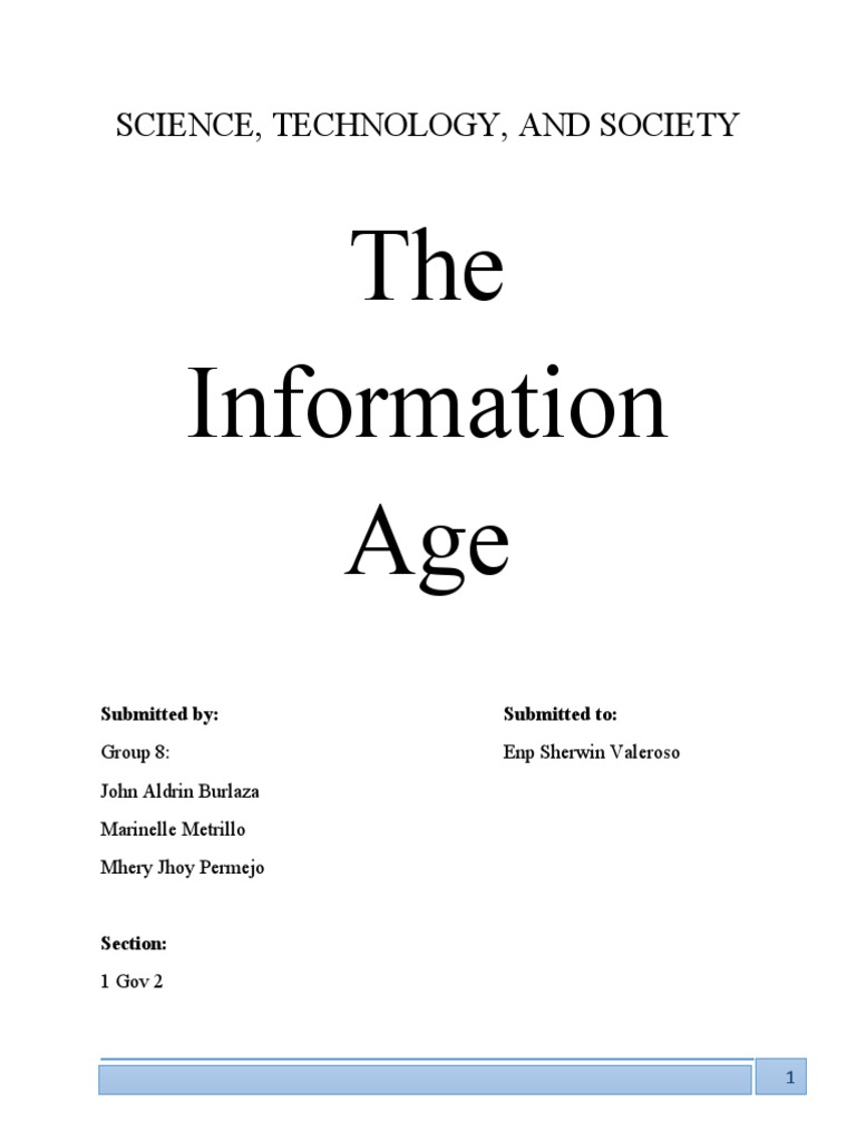 The Information Age: Science, Technology, and Society | PDF | Internet ...