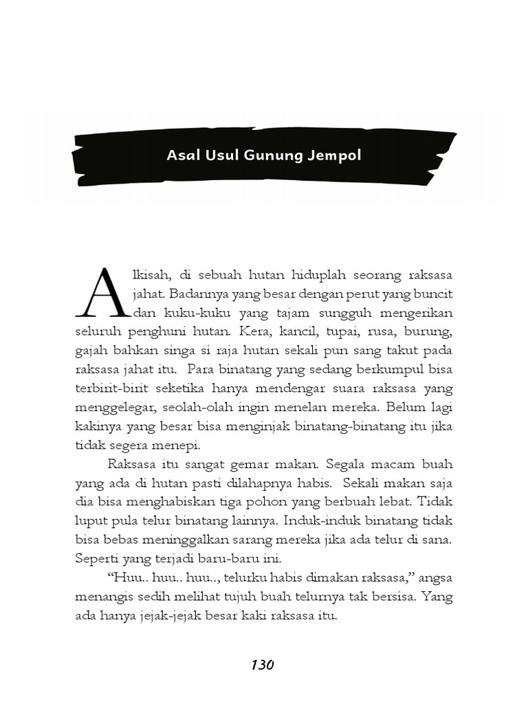 Asal Usul Gunung Jempol | PDF